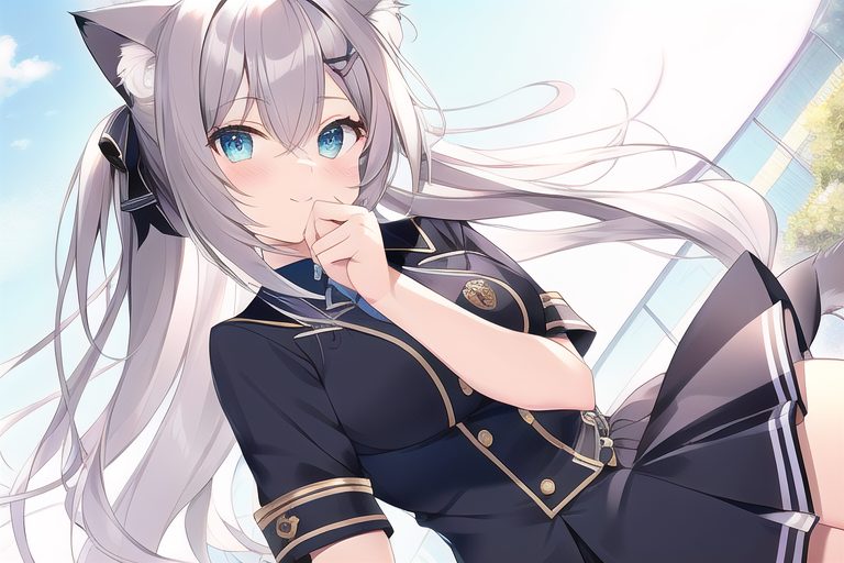 【AIイラスト】ネコ耳学園の制服を提案する - AI で遊んでみた